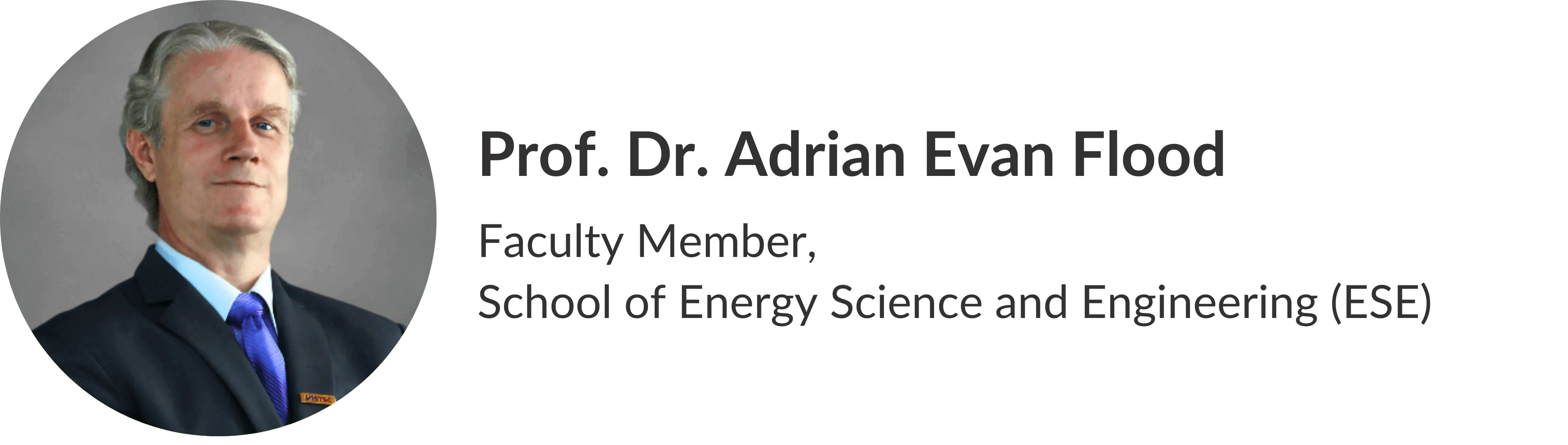 Faculty & Adjunct Professors (ESE): Adrian Evan Flood | VISTEC ...