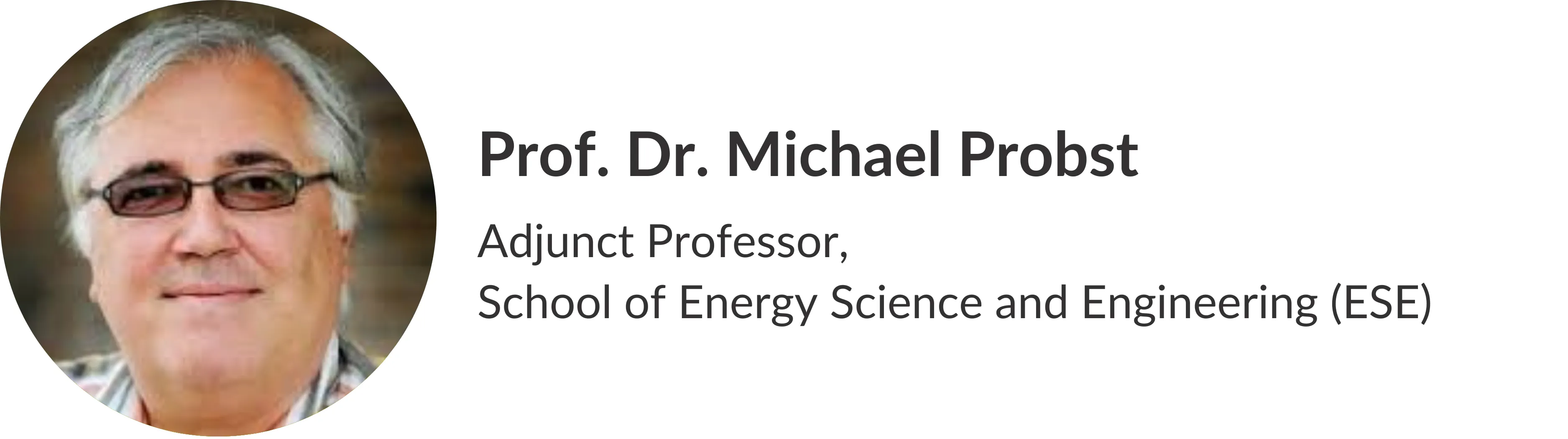 Faculty & Adjunct Professors (ESE): Michael Probst | VISTEC: Vidyasirimedhi Institute of Science ...