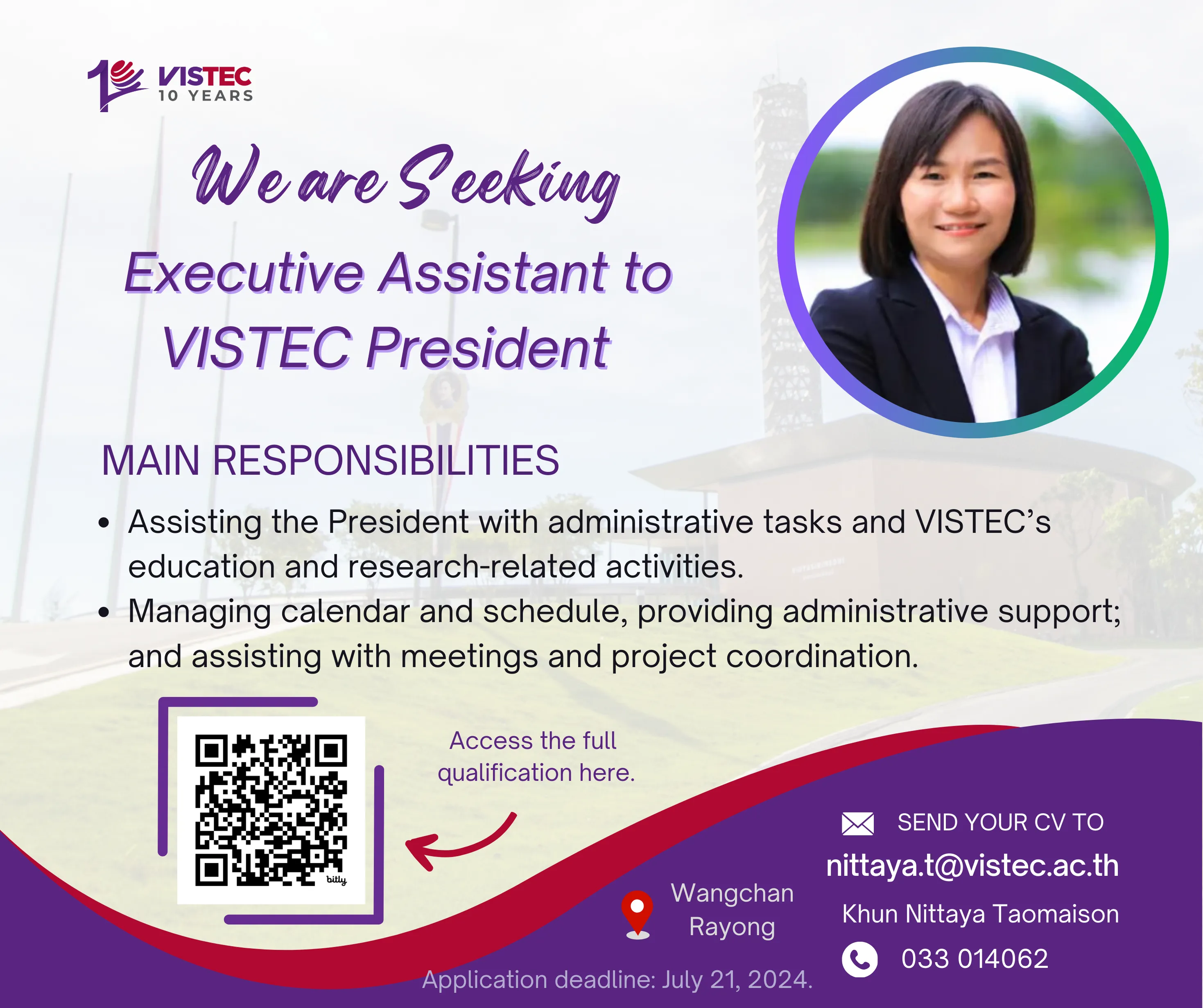 VISTEC: Vidyasirimedhi Institute of Science and Technology