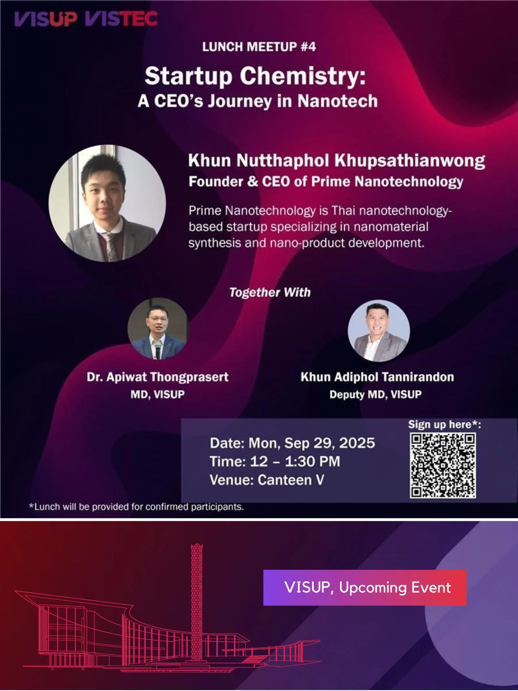 Startup Chemistry: A CEO's Journey in Nanotech | VISTEC: Vidyasirimedhi Institute of Science and ...