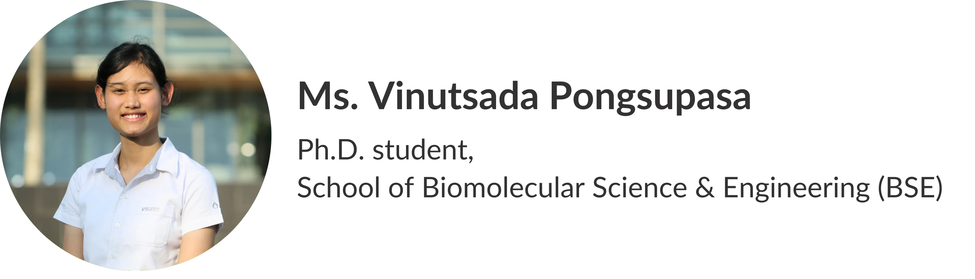 Ms.Vinutsada Pongsupasa | VISTEC: Vidyasirimedhi Institute of Science ...